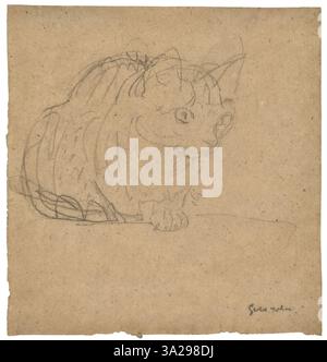 This study shows a cat, with an emphasis on its natural form and the ...