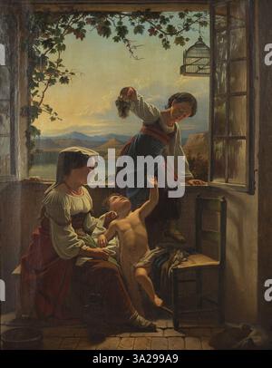 A dramatic scene depicts individuals in a chaotic moment, with one ...