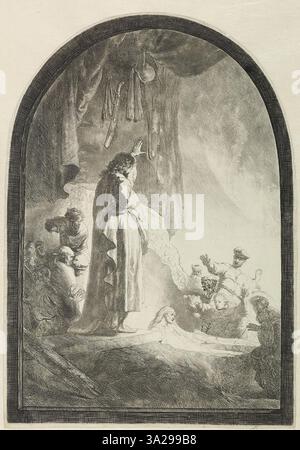 This etching by Rembrandt depicts a moment from the biblical parable of ...