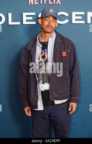 Jordan Stephens arriving for the special screening of Adolescence, at ...