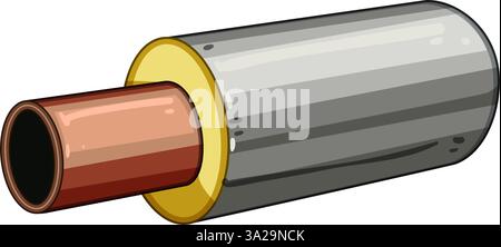 energy pipe insulation cartoon vector illustration Stock Vector Image ...