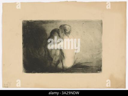 This print by Edvard Munch from the Munchmuseet collection depicts a ...