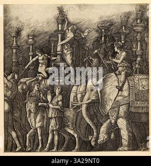 This painting depicts a grand procession, highlighting the ceremonial ...