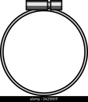 saddle pipe clamp cartoon vector illustration Stock Vector Image & Art ...