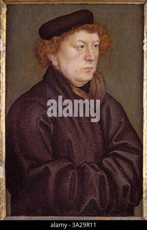 This portrait by Lucas Cranach the Elder depicts a Saxon prince from the 16th century. Known for ...