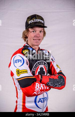Belle Vue Aces' Tate Zischke in Blue chases Birmingham Brummies' Guest ...