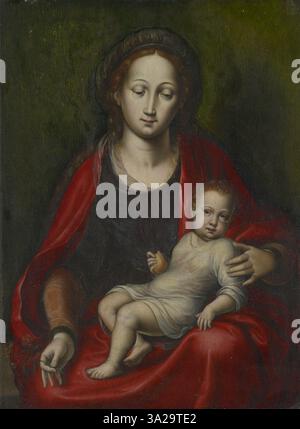 This painting by Gossaert depicts the Madonna and Child, a classic subject of religious art. The ...