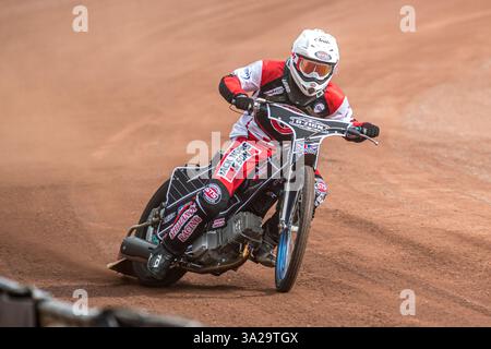 Jack Shimelt in action during the Belle Vue Aces Media Day at the ...