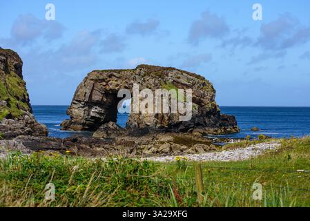 The Great Pollet Arch largest sea arch in Ireland in County Donegal, Fanad Peninsula Stock Photo ...