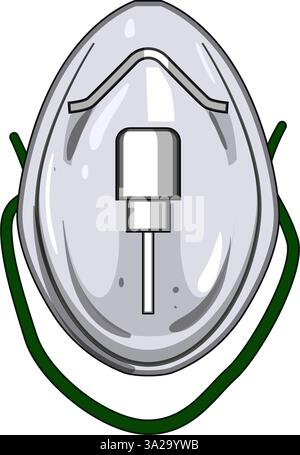 aviation oxygen mask cartoon vector illustration Stock Vector Image ...