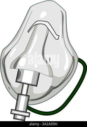 aviation oxygen mask cartoon vector illustration Stock Vector Image ...