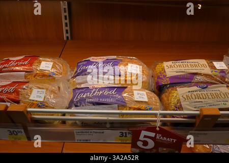 Inside a Swedish grocery store called ICA. Famous supermarket. Shelves ...