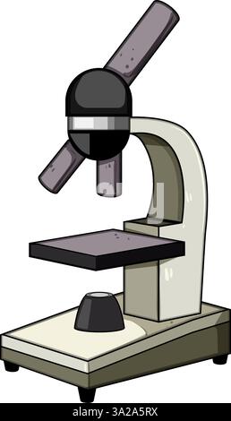 objective microscope cartoon vector illustration Stock Vector Image ...
