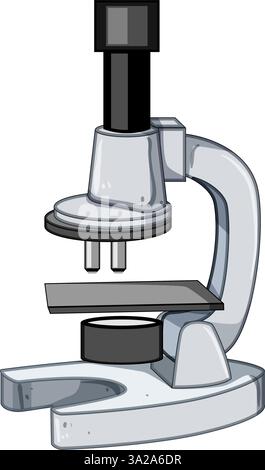 objective microscope cartoon vector illustration Stock Vector Image ...