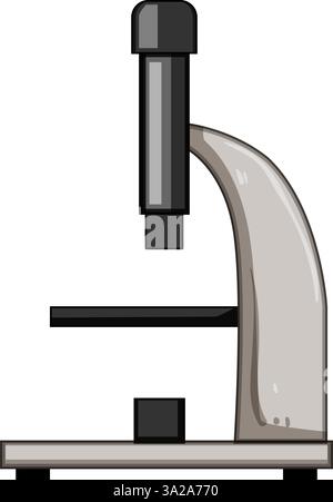objective microscope cartoon vector illustration Stock Vector Image ...
