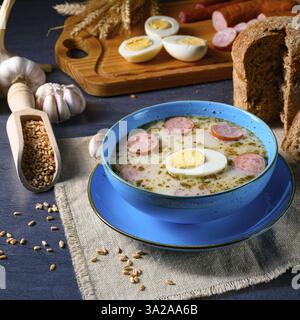 Easter in Polish: sour flour soup for Easter breakfast (Żurek Stock ...