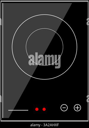 champagne induction cooktop cartoon vector illustration Stock Vector ...