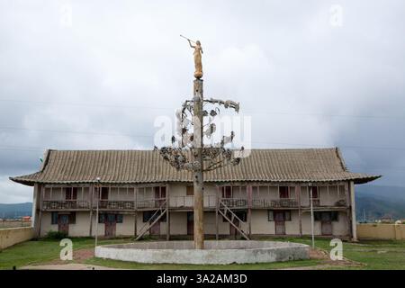 Ancient mongol building in Kharkhorin town, Mongolia landmark Stock ...
