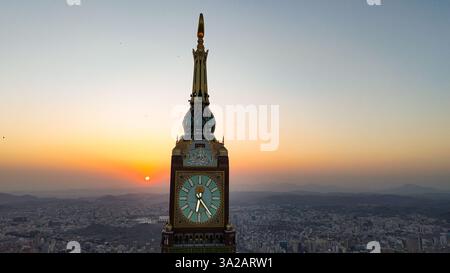 Aerial view Mecca skyline , Makkah city Saudi Arabia - Makkah Clock Tower and hotels - Masjid Al ...