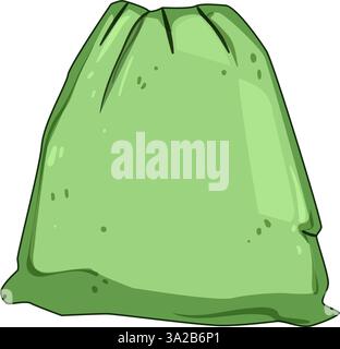 organic compostable trash bag cartoon vector illustration Stock Vector ...