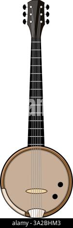 headstock banjo cartoon vector illustration Stock Vector Image & Art ...