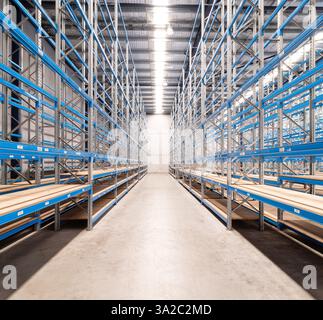 Empty warehouse racking Stock Photo - Alamy