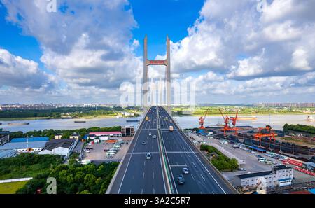 Aerial View of Minpu Bridge, Shanghai, China Stock Photo - Alamy