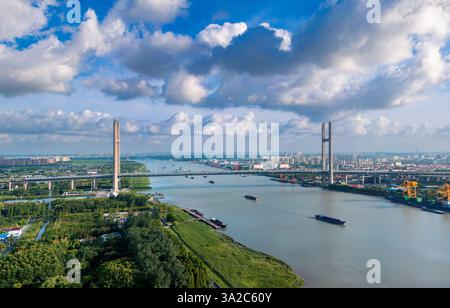 Aerial View of Minpu Bridge, Shanghai, China Stock Photo - Alamy