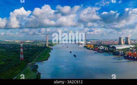 Aerial View of Minpu Bridge, Shanghai, China Stock Photo - Alamy