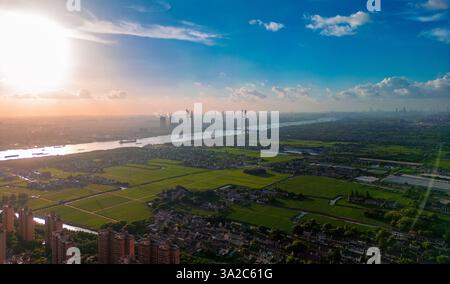 Aerial View of Minpu Bridge, Shanghai, China Stock Photo - Alamy