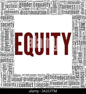 Equity vector illustration word cloud isolated on a white background ...