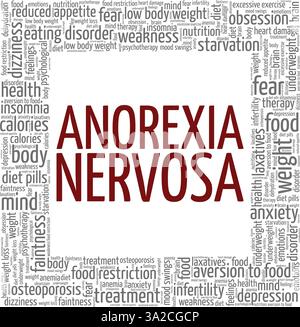 Anorexia word cloud concept. Vector illustration Stock Vector Image ...