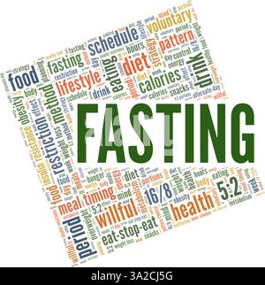 Intermittent Fasting vector illustration word cloud isolated on a white ...