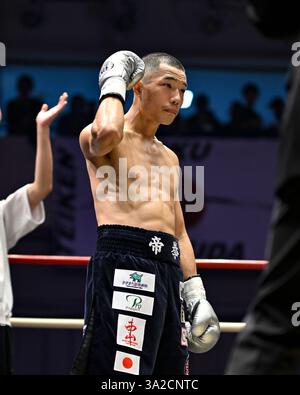 Tokyo, Japan. 1st Mar, 2025. Champion Riku Masuda enters the ring before his Japanese ...