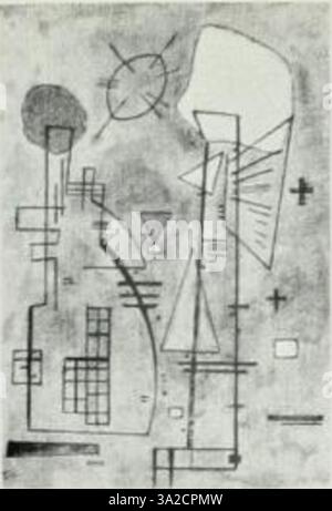 Wassily Kandinsky’s abstract painting features a dynamic arrangement of ...