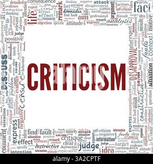 Criticism vector illustration word cloud isolated on a white background ...