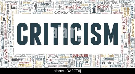 Criticism vector illustration word cloud isolated on a white background ...