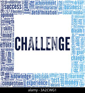 Challenge vector illustration word cloud isolated on a white background ...