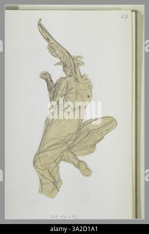 This study depicts an angel in flight with a focus on the positioning ...