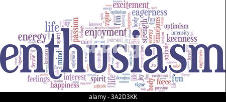 Enthusiasm vector illustration word cloud isolated on a white ...