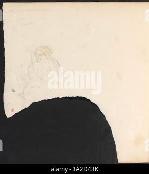 This study by Chassériau depicts a figure in a natural pose, with ...