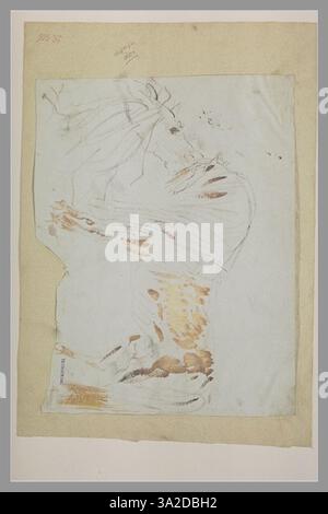 Anatomical study of a horse, in profile to the right, F.L. Heijl, 1800 ...