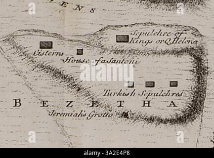 An 18th-century plan of Jerusalem offers a detailed map showcasing the ...