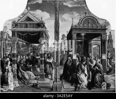 This painting by Jan van Orley depicts the legendary battle between ...