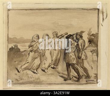 This scene from Shakespeare's 'Macbeth' depicts Lady Macbeth and ...