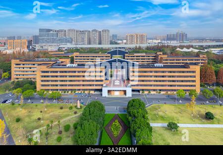 Aerial view of Ningbo University, Zhejiang Province, China Stock Photo ...