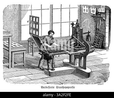 Stanhope Press, First Iron Printing Press, 1806 Stock Photo - Alamy