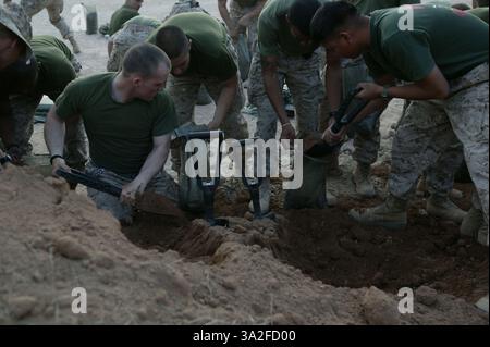 Apr 18, 2004; Camp Fallujah, Iraq; Marines of 1st Tank Battalion and ...