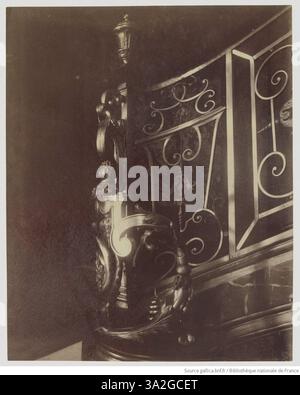 Eugène Atget’s photograph captures the staircase at 7 Rue Beautreillis ...
