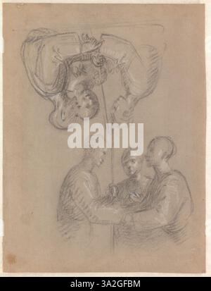 These two studies by Fra Bartolommeo depict St. John kneeling in the ...